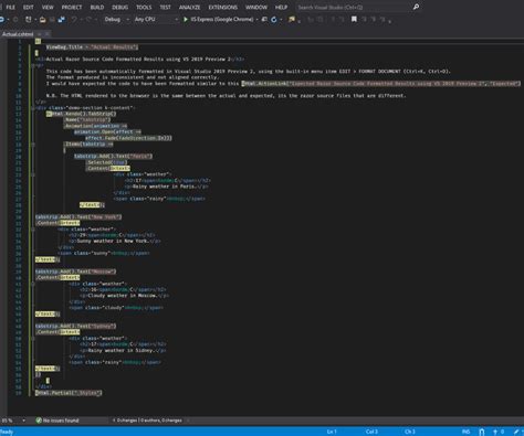 Razor File Not Formatting Correctly For Telerik Kendo UI HtmlHelper Controls Issue