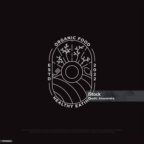 유기농 음식 레스토랑 로고 디자인 벡터 신선하고 자연의 음식과 음료 일러스트레이션 템플릿 모던 양식에 대한 스톡 벡터 아트 및 기타 이미지 모던 양식 아이콘 절대