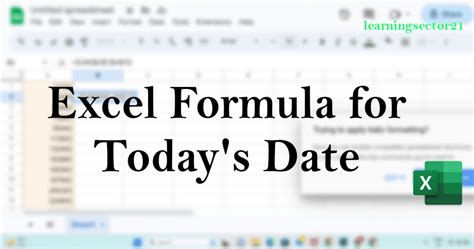 Excel Formula For Todays Date A Comprehensive Guide In2025