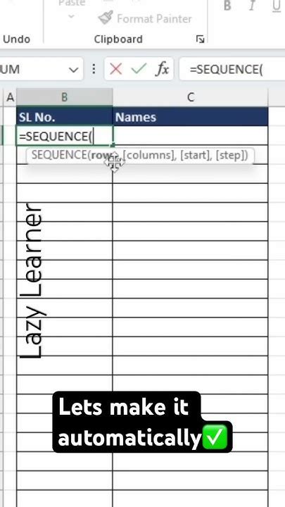 Automatically Serial No Excel Microsoftexcel Exceltraining Mexcel