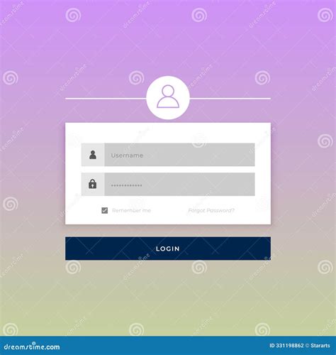 Login Page Background Enter Username And Password Ui User Interface Cartoon Vector