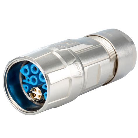 M23 Power Or Hybrid Straight Connector Emi Female Thread Standard