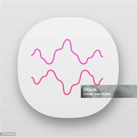 추상 유체 파형 응용 프로그램 아이콘입니다 Ui Ux 사용자 인터페이스 음악 리듬 디지털 음파 주파수 곡선 비대칭 물결 선입니다 웹 또는 모바일 응용 프로그램입니다 벡터