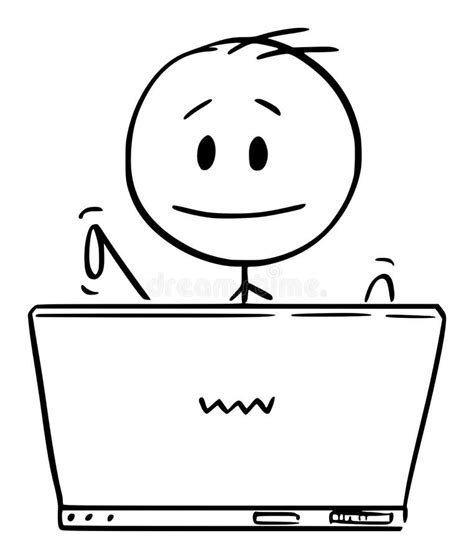 Cartoon Man Working Computer Stock Illustrations 24 385 Cartoon Man Working Computer Stock