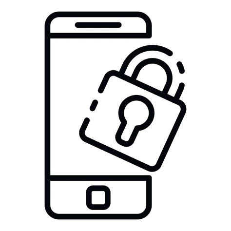 Hacker Smartphone Protection Icon Outline Style 15552545 Vector Art At Vecteezy
