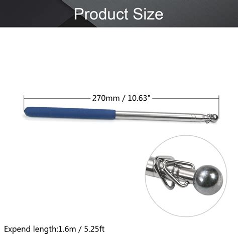 Othmro 2pcs Hollow Telescopic Teachers Pointer Teaching Pointer Stick For Classroom Metal Hand