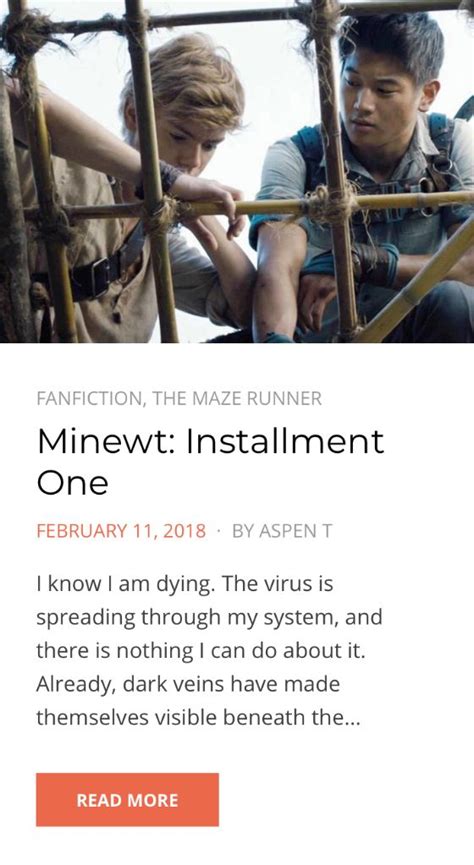 Fanfiction Based Off Of The Ship Between Minho And Newt From The Maze Runner Series Nerd Empire