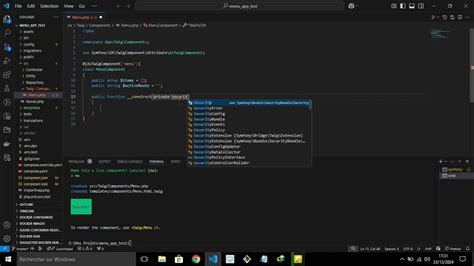 Creation Du Menu En Symfony Utilisant Twig Component Youtube