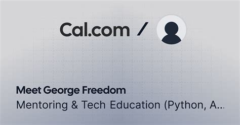 Mentoring And Tech Education Python Ai Iot En George Freedom