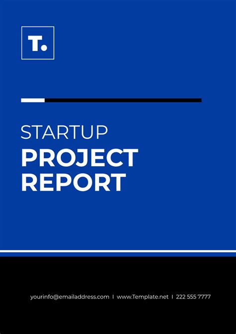 free startup project report template to edit online