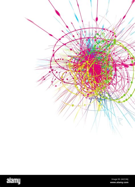 Particle Collision Conceptual Computer Artwork Of Colliding Particles