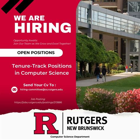 Rutgersemployment Tenuretrackpositions Computerscience Rutgers University Department Of