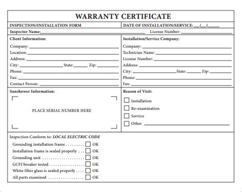 7 Sample Warranty Certificate Templates To Download Sample Templates