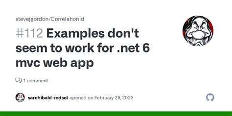 examples don t seem to work for 6 mvc web app · issue 112