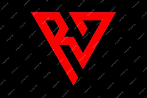 premium vector triangle letter r logo design vector