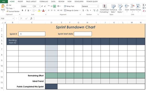 How To Make A Sprint Burndown Chart In Excel