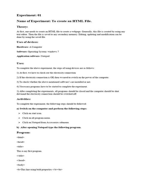 Ict Practical Note Pdf Hyperlink Html Element