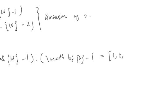 Solved 3consider Two Subspaces Uand U Where U Is The Solution Space