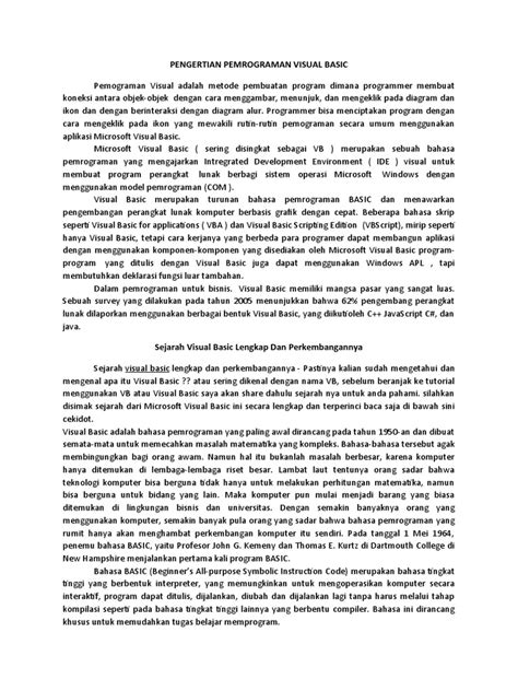 Pengertian Pemrograman Visual Pdf