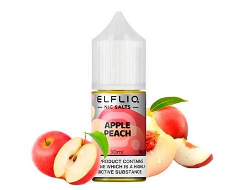 Солевая жидкость Elf Liq Apple Peach 30 мг 30 мл Яблоко и персик Купить в Cloudfall