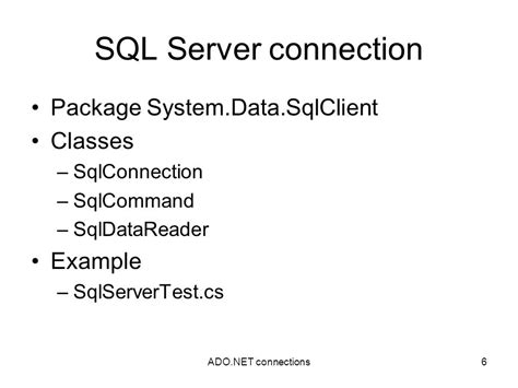 Adonet Connections1 Connecting To Sql Server And Oracle Ppt Download
