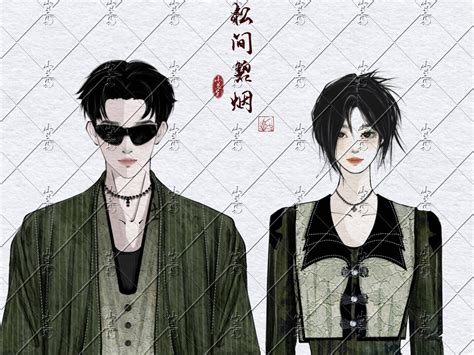 【松间碧烟】原创情侣服装设计效果图laning小兰花 站酷zcool