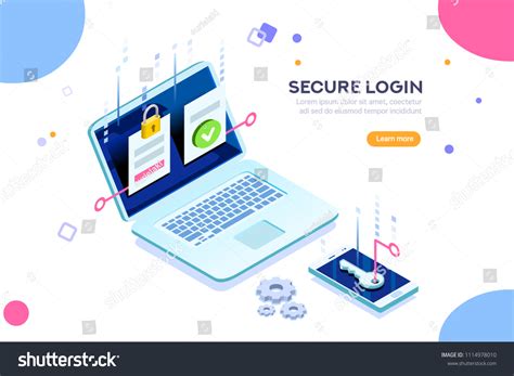 Smartphone Safe Certificate Two Identity Authentication Stock Vector