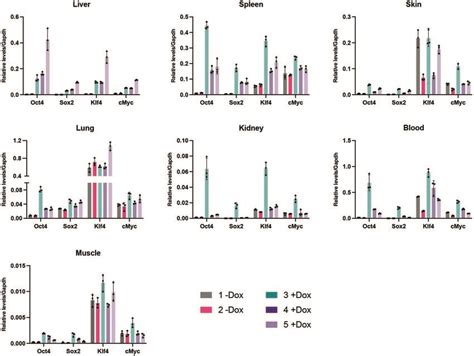 expression of reprogramming factors in tissues the expression levels of