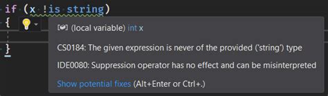 Didnt Throw Warning For The Suppression Operator · Issue 45420