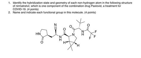 Solved 1 Identify The Hybridization State And Geometry Of