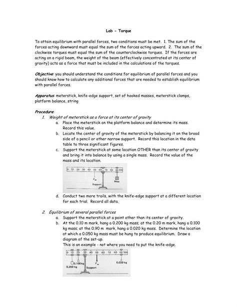 Pdf Lab Torquehrsbstaffednetnscamichaeljeannotesall Physics Iblabs · Lab Torque