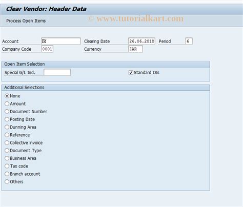 F 44 Sap Tcode Clear Vendor