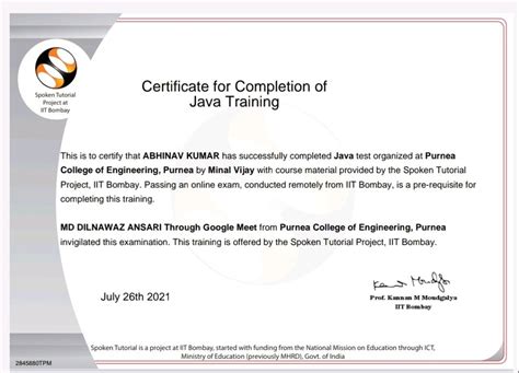 Abhinav Kumar On Linkedin 🎓🚀 Proud To Share My Java Test Certificate