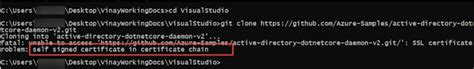 Git Clone Self Signed Certificate In Certificate Chain