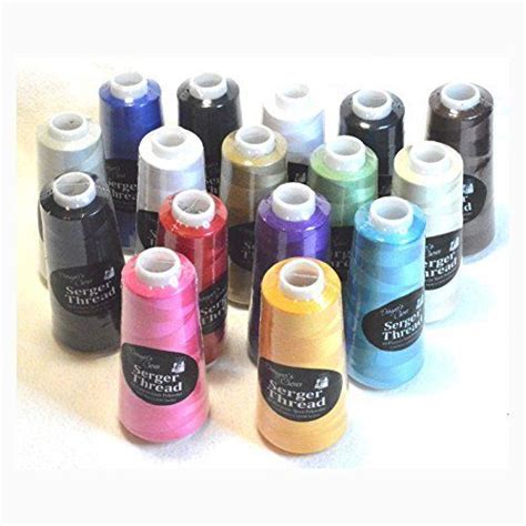 Bundle Set Of 16 Assorted Colors Of Serger Embroidery Thread Cones