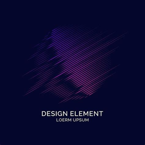 Premium Vector Abstract Elements With Dynamic Lines And Particles Vector Illustration In Flat