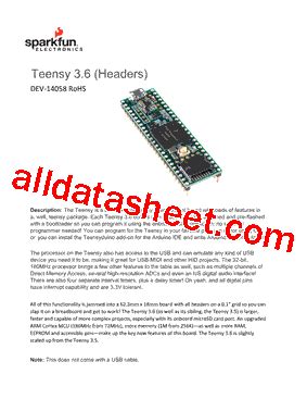 DEV 14058 Datasheet PDF SparkFun Electronics