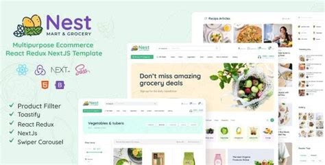 Nest React Redux Nextjs Multipurpose Ecommerce Template Themerent