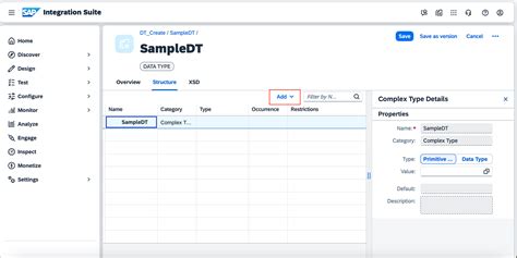 Create Datatype And Message Type Artifact In Cloud Integration Capability Of Sap Integration Suite