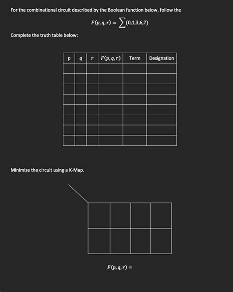 Get Answer For The Combinational Circuit Described By The Boolean Function Transtutors