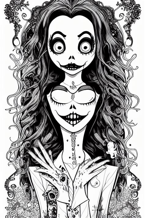 Desenhos De Tim Burton Para Colorir O Estranho Mundo De Jack O