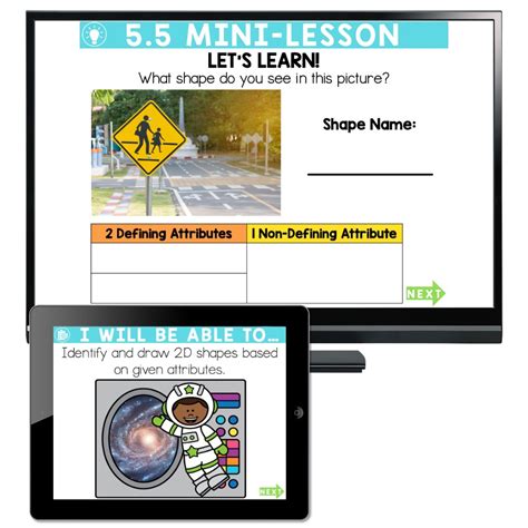 Lucky To Learn Math 1st Grade Geometry Lesson 55 Identify And Draw 2d Shapes Teaching