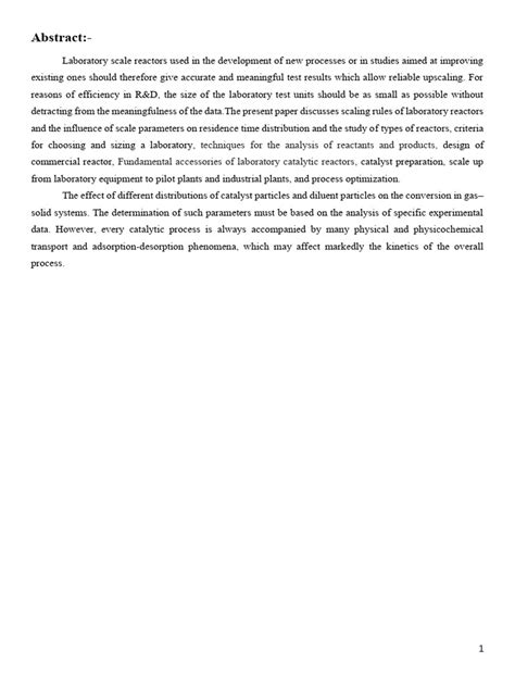 Laboratory Catalytic Reactors Pdf Chemical Reactor Liquids