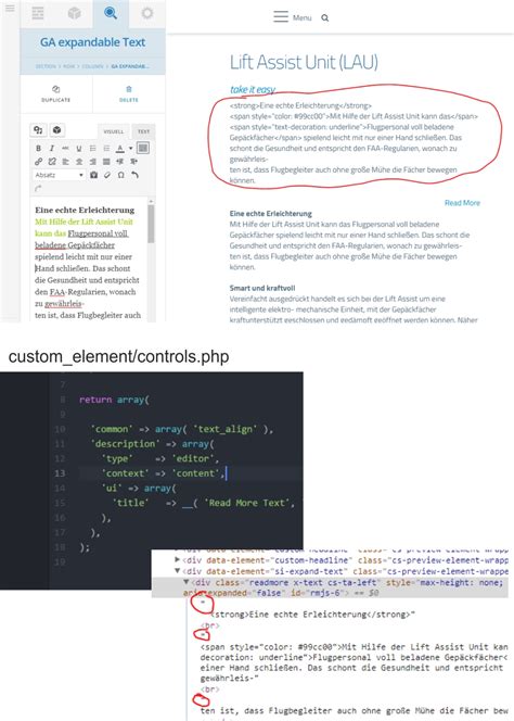 Custom Element Editor Tinymce Html Markup Shown As Text Support