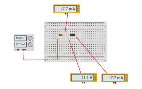 Circuit Design Dioda Zener Tinkercad