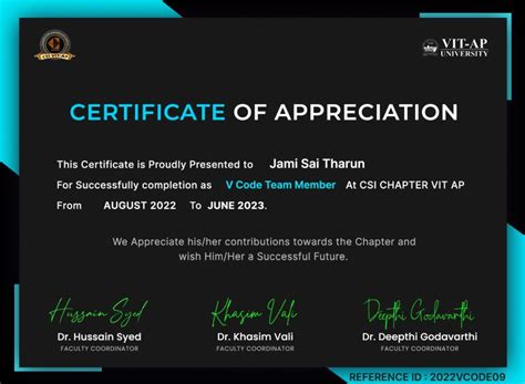 Sai Tharun Jami On Linkedin Csi Vitap Vcodeteam Oneyearstrong