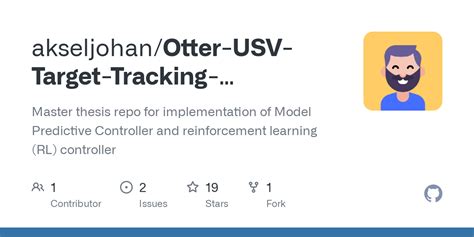 github akseljohan otter usv target tracking controllers master thesis repo for implementation