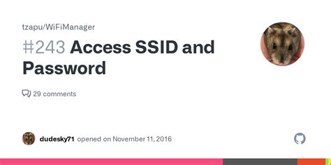 Access Ssid And Password · Issue 243 · Tzapuwifimanager · Github