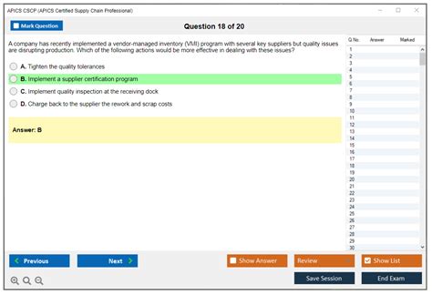 Updated APICS CSCP Exam Prep Practice Test Engine And PDF