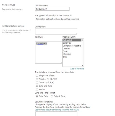 Sharepoint List Date Column Default Value Problems Microsoft Qanda